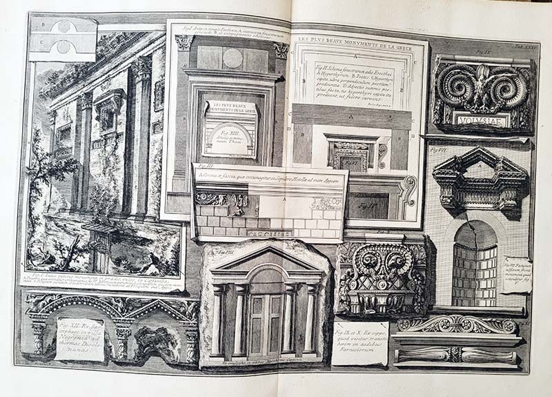 Plate XXXV Roman architectural details compared with Greek examples ...