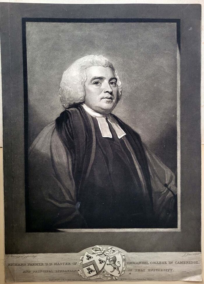 Richard Farmer D D Master of Emmanuel College Cambridge - Michael ...